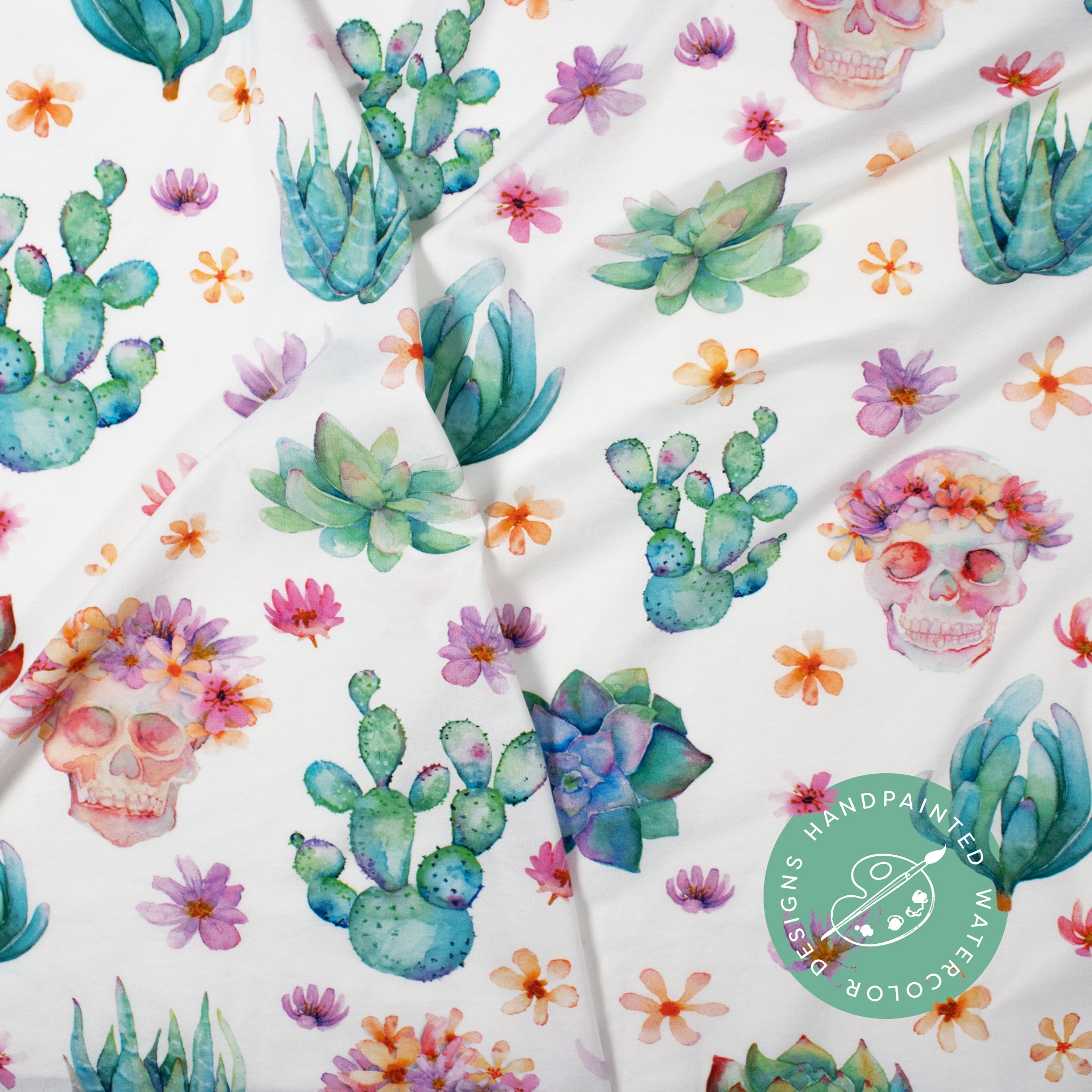 Pima Cotton Succulents & Skulls Baby Blanket - Swaddle – Nanat Baby